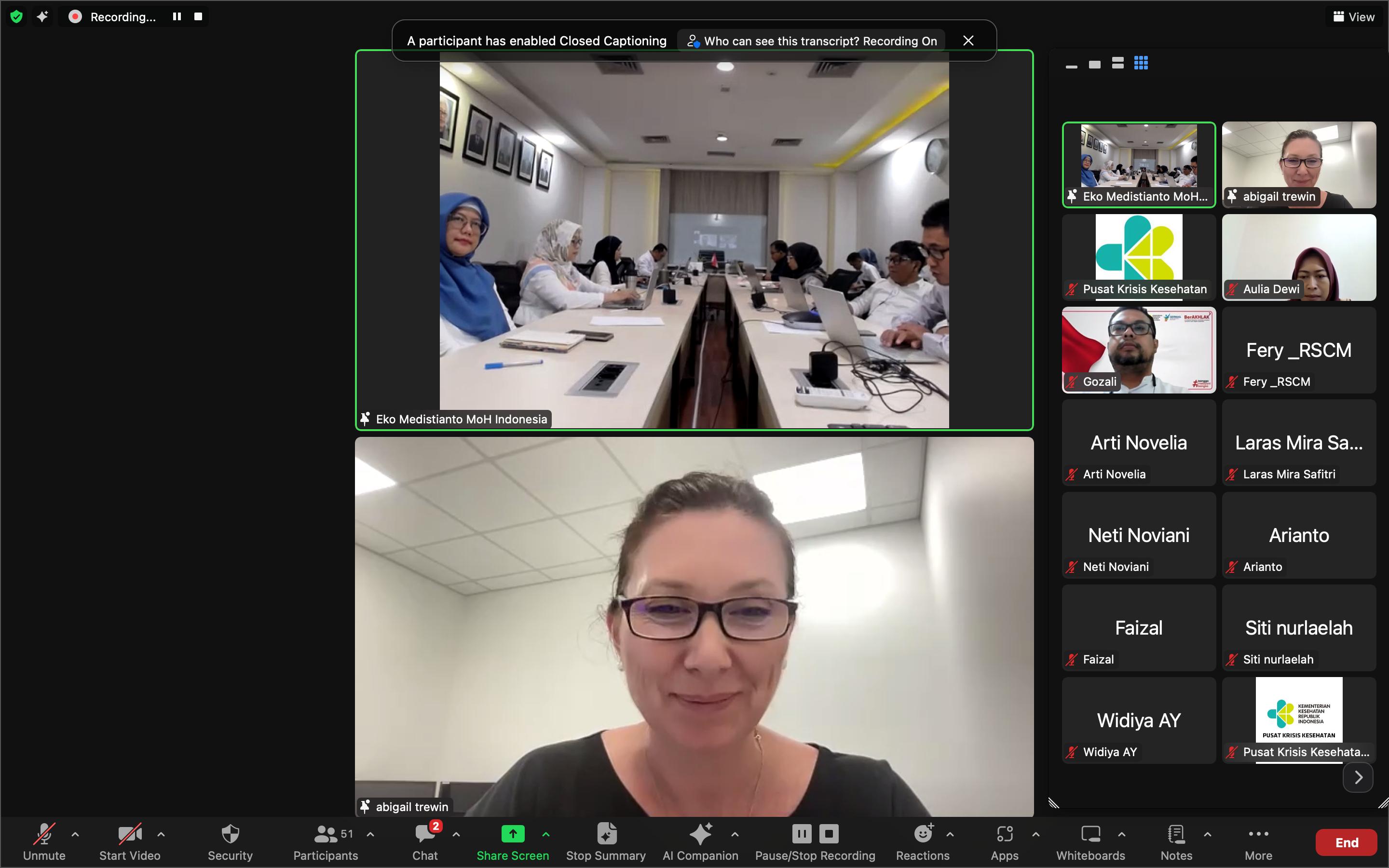 Pertemuan Mentoring TCK-EMT Tipe 2 Indonesia dengan AUSMAT